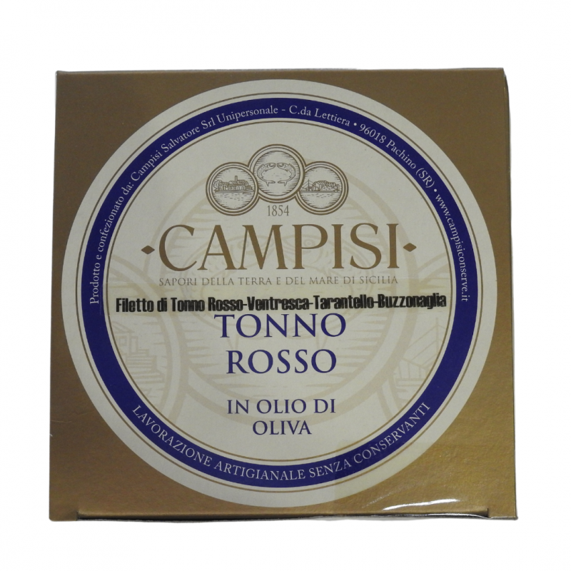 Latta di Tonno Rosso 4 sapori in olio d'oliva zona Fao 37